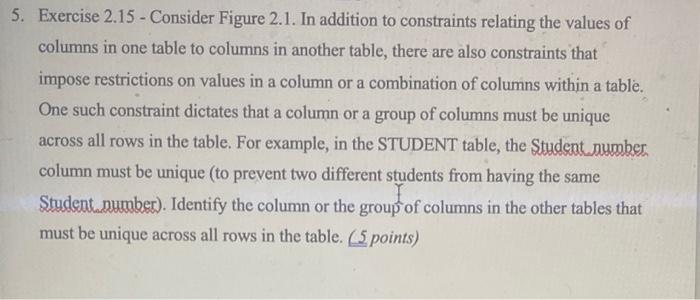 Solved 5. Exercise 2.15 - Consider Figure 2.1. In addition | Chegg.com
