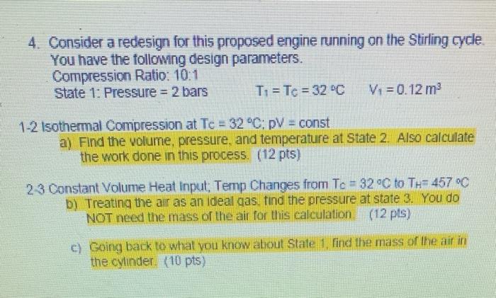 Solved An engine is designed to operate on the Stiring | Chegg.com