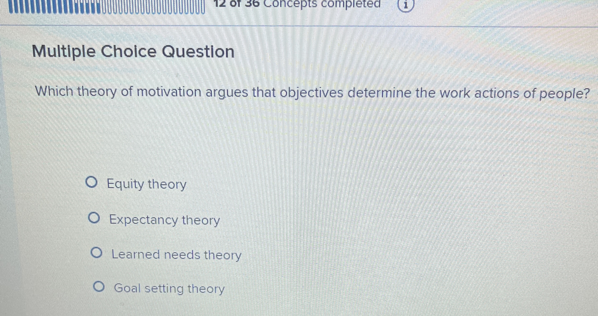 Solved Multiple Choice QuestionWhich theory of motivation | Chegg.com
