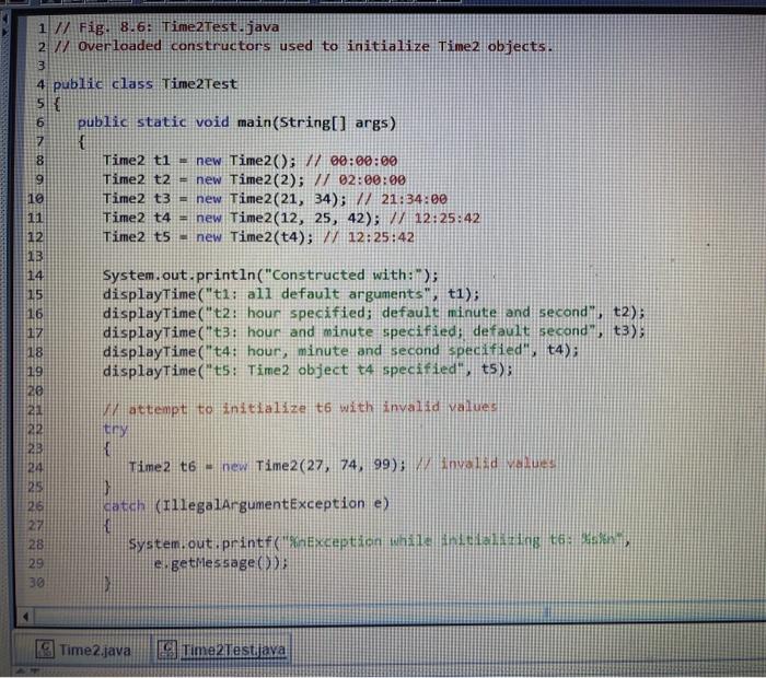 Solved ASSIGNMENT 1 INSTRUCTIONS Using the Time2.java and | Chegg.com