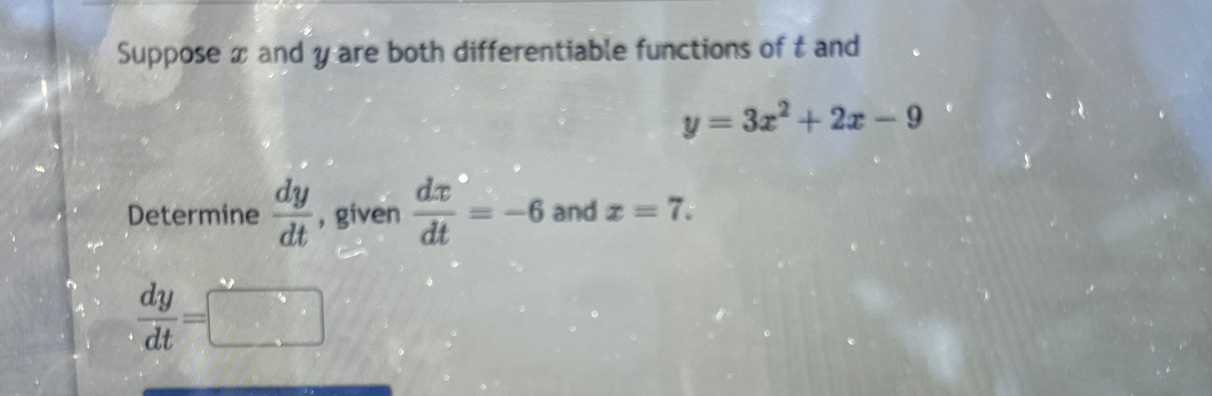 Solved Suppose x ﻿and y ﻿are both differentiable functions | Chegg.com