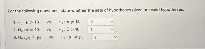 For the following questions, state whether the sets | Chegg.com