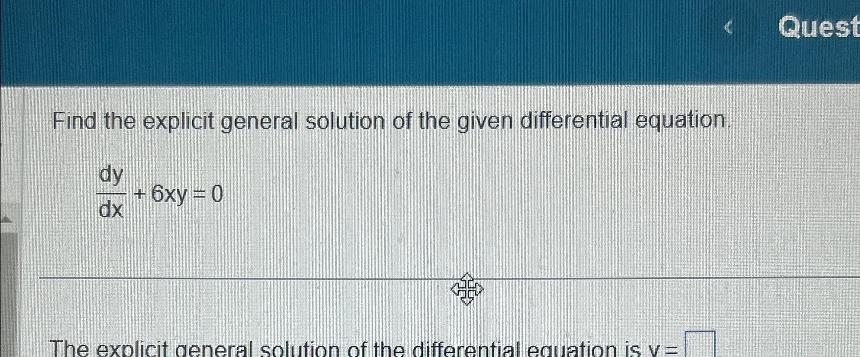 Solved Find the explicit general solution of the given | Chegg.com