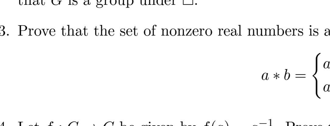 3. Prove that the set of nonzero real numbers is | Chegg.com