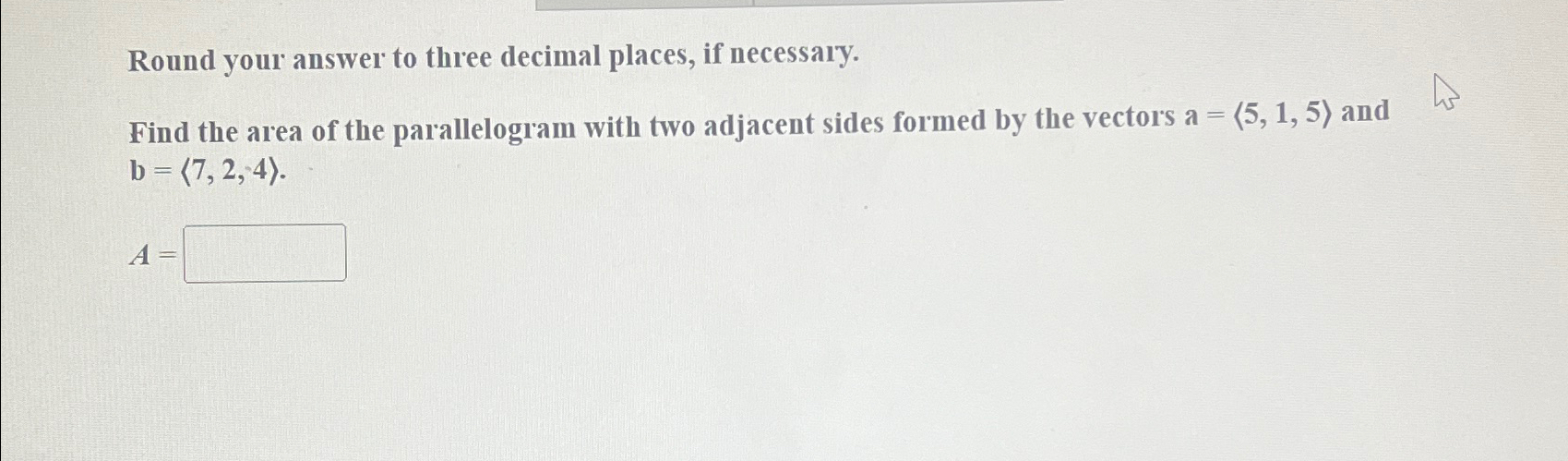 Solved Round your answer to three decimal places, if | Chegg.com