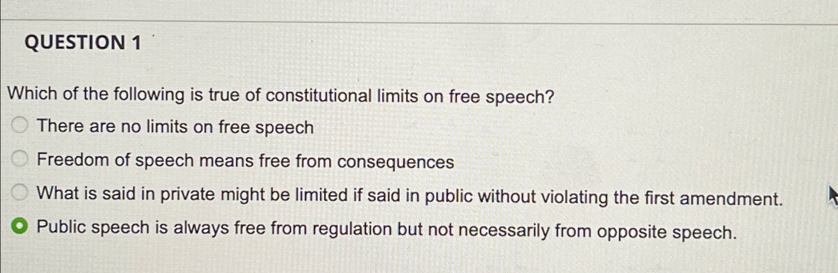 Solved QUESTION 1Which of the following is true of | Chegg.com