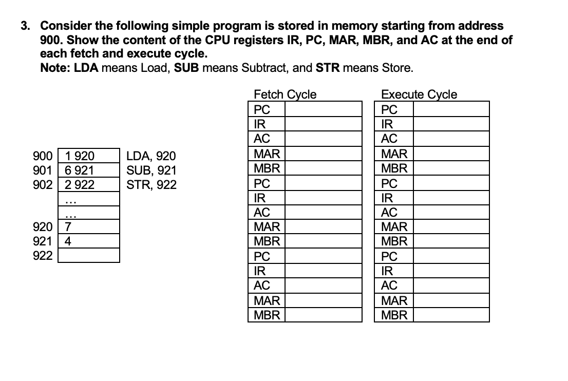 Solved 3. ﻿Consider the following simple program is stored | Chegg.com