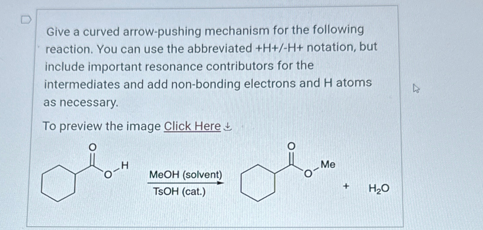 Solved Give a curved arrow-pushing mechanism for the | Chegg.com