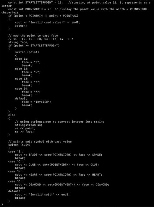 Solved C++, all of the source files are below (deck.h, | Chegg.com