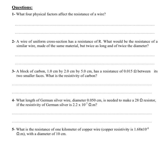 Solved Questions: 1- What four physical factors affect the | Chegg.com