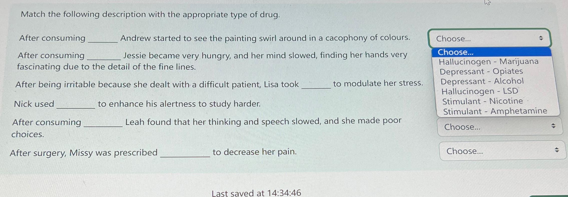 Solved Match the following description with the appropriate | Chegg.com