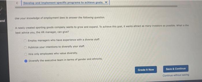 Solved Use your knowledge of employment laws to answer the | Chegg.com