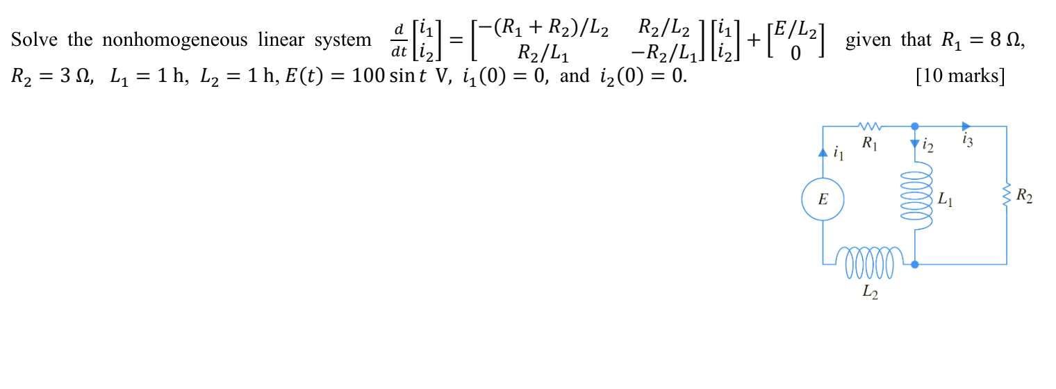 Solved Solve the nonhomogeneous linear system | Chegg.com