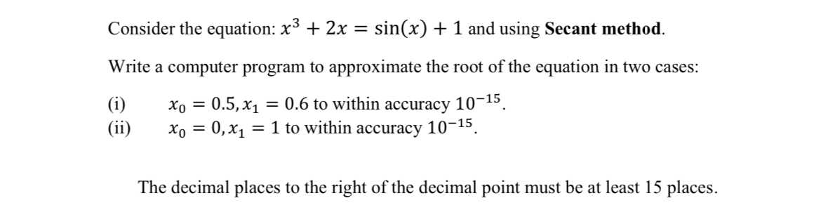 Solved Solve with Java code Consider the equation: | Chegg.com