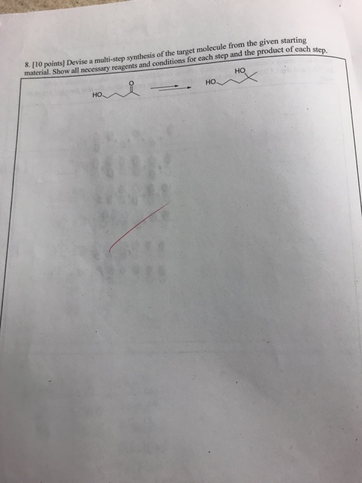 Solved 8. [10 points) Devise a multi-step synthesis of the | Chegg.com