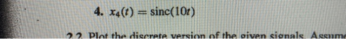 Solved plot the following signal in matlab. add sinc(t) in | Chegg.com