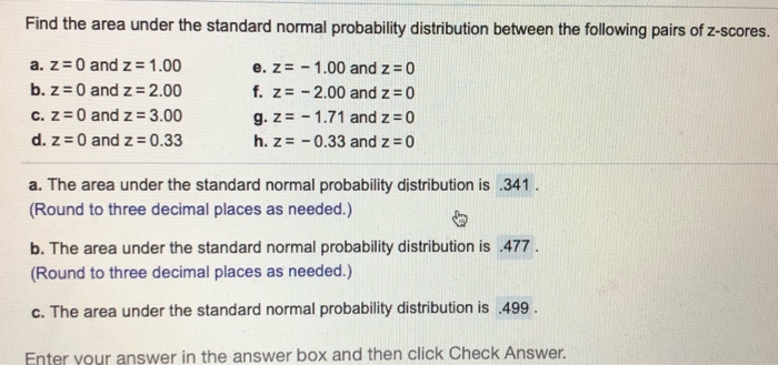 Solved Find the area under the standard normal probability | Chegg.com