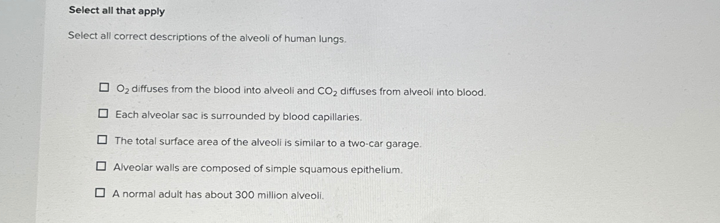 [Solved]: Select all that apply Select all correct descripti