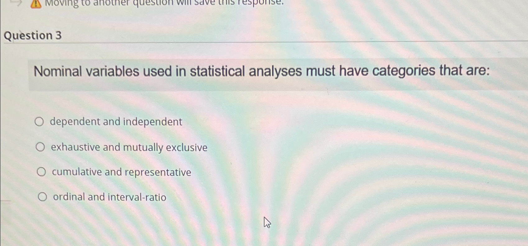 Solved Question 3Nominal variables used in statistical | Chegg.com