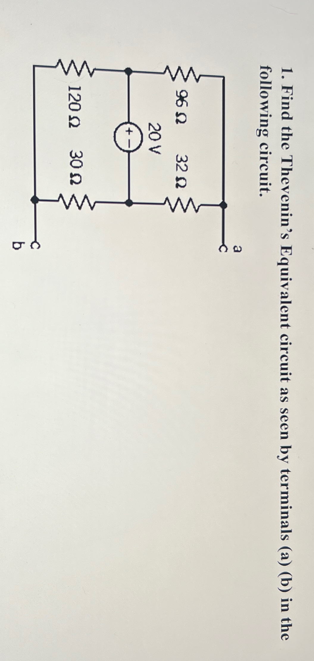 Solved Find the Thevenin's Equivalent circuit as seen by | Chegg.com
