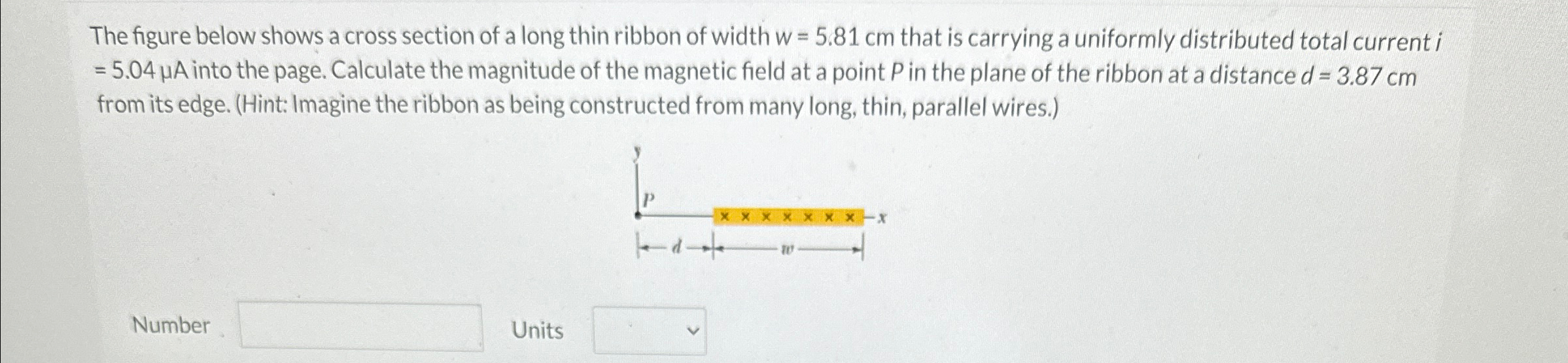 Solved The figure below shows a cross section of a long thin | Chegg.com
