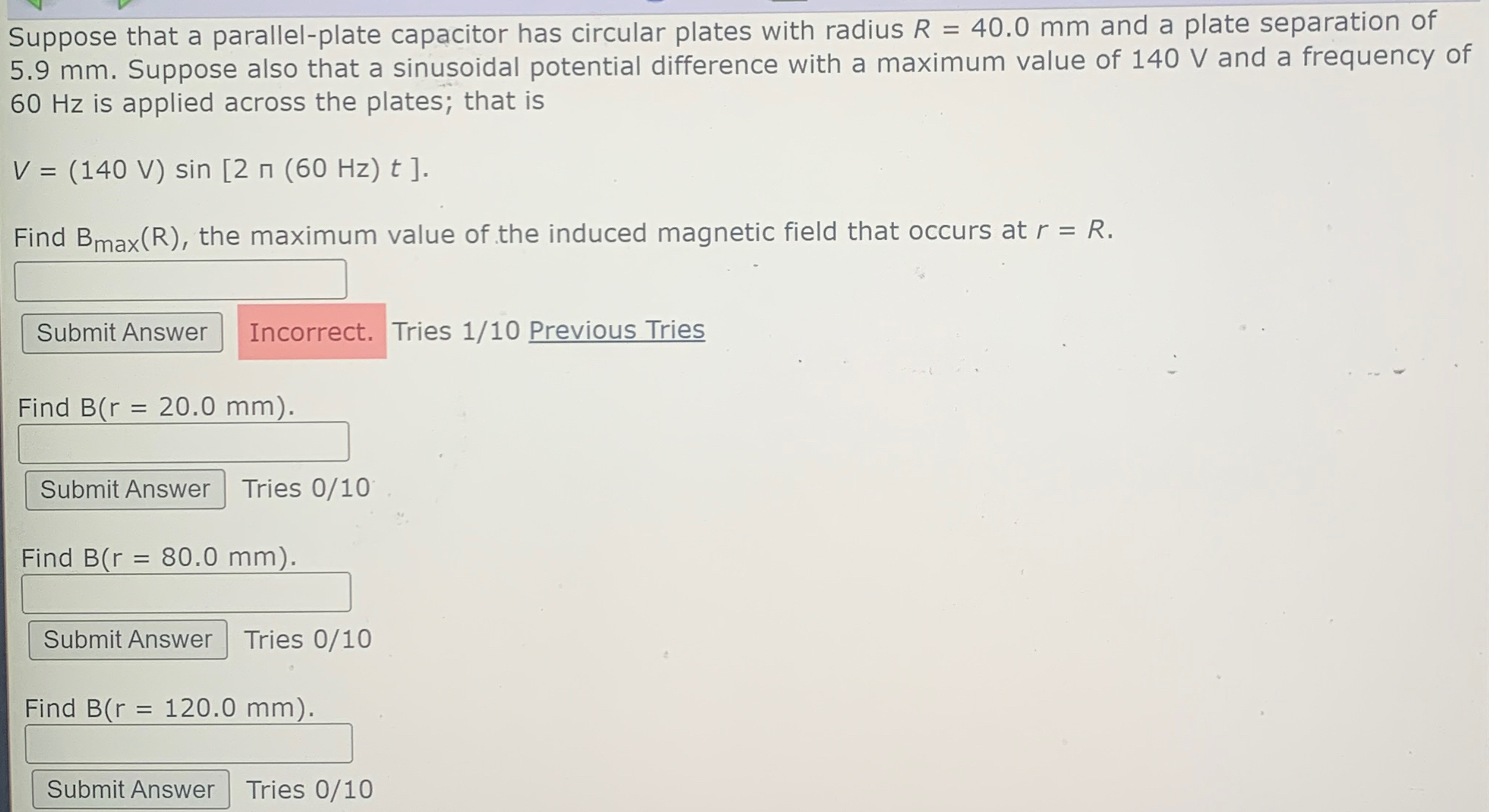 Solved Suppose that a parallel-plate capacitor has circular | Chegg.com
