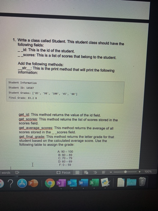 Solved 1. Write a class called Student. This student class | Chegg.com