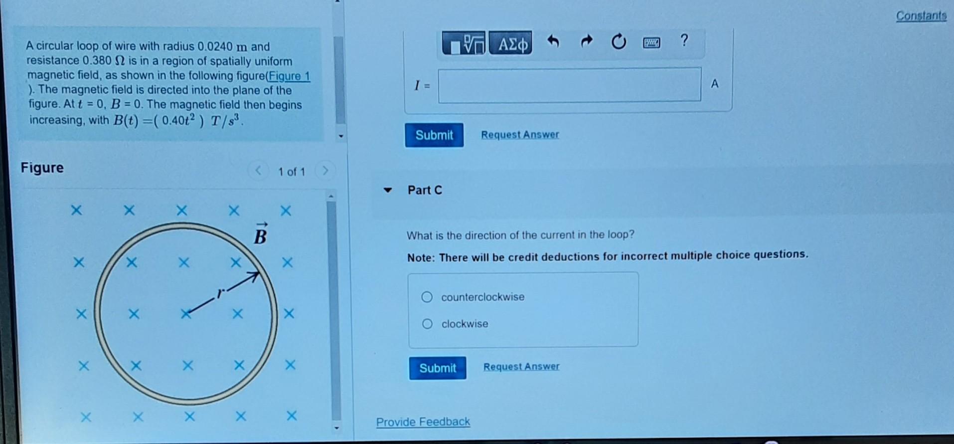 Solved A circular loop of wire with radius 0.0240 m and | Chegg.com