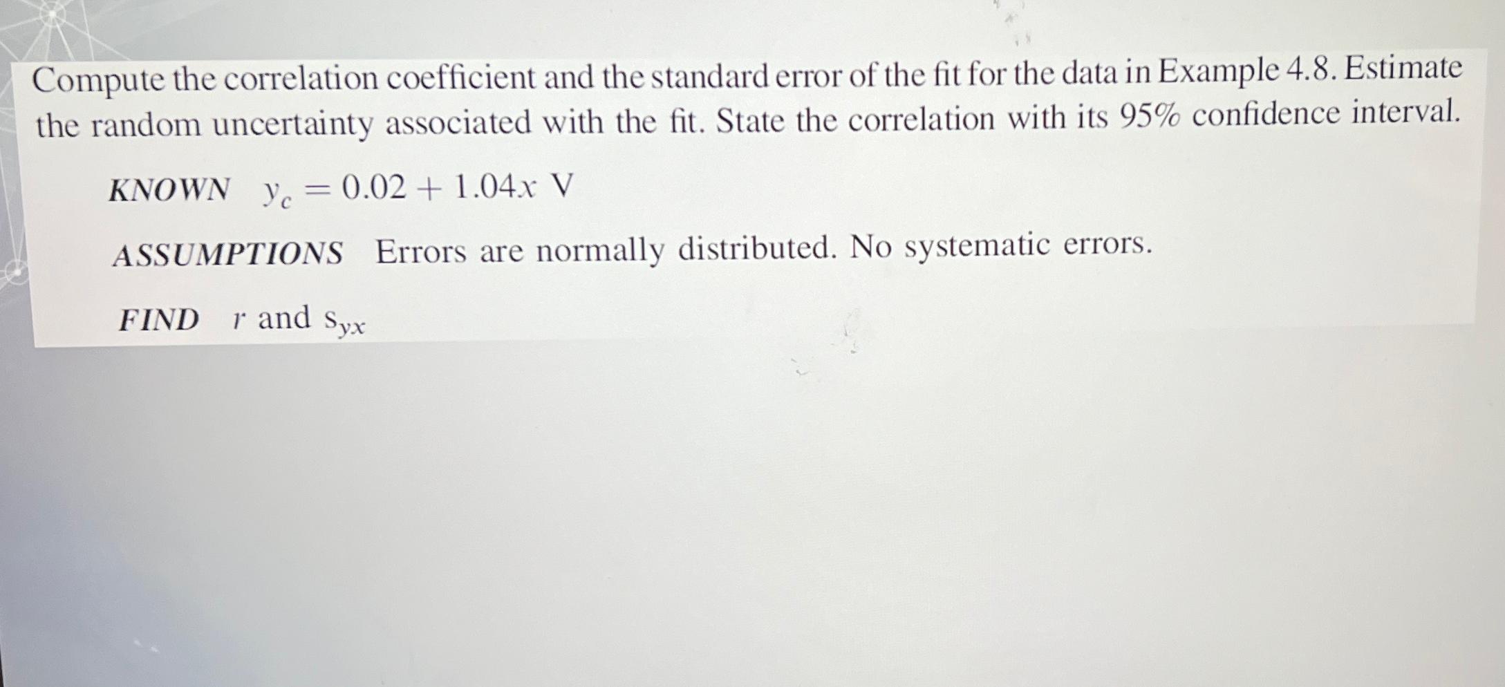 Solved Compute the correlation coefficient and the standard | Chegg.com