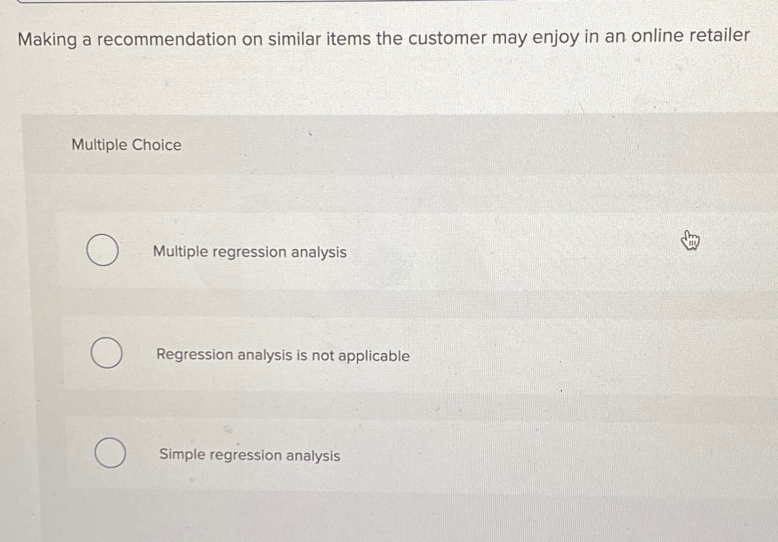 Solved Making a recommendation on similar items the customer | Chegg.com