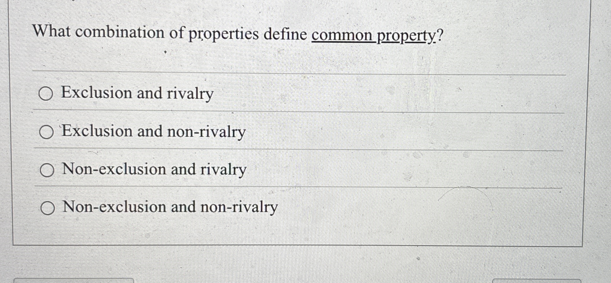 Solved What combination of properties define common | Chegg.com