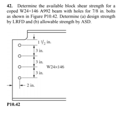 Solved Determine the available block shear strength for | Chegg.com