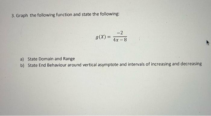 Solved 3. Graph the following function and state the | Chegg.com