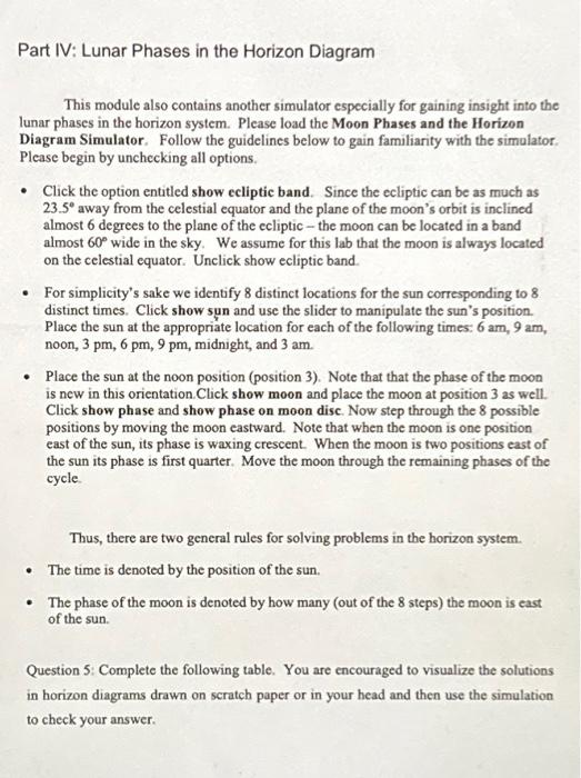 NAAP - Lunar Phase Simulator 7/11Rising, Setting, and | Chegg.com