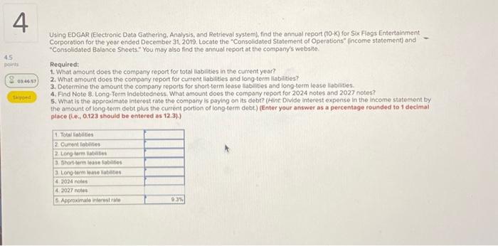 Using EDGAR (Electronic Data Gathering. Analysis, and | Chegg.com