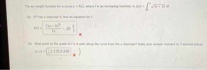 Solved The arc length function for a curve y=f(x), where f | Chegg.com