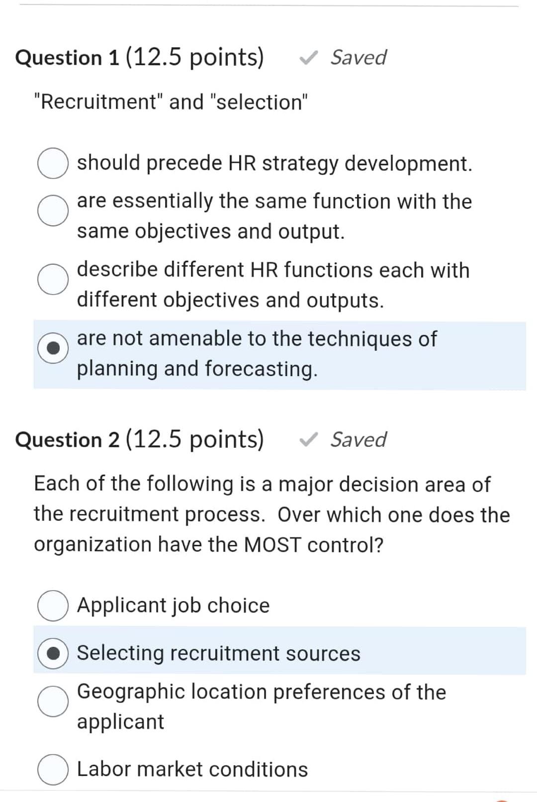 Solved "Recruitment" and "selection" should precede HR | Chegg.com