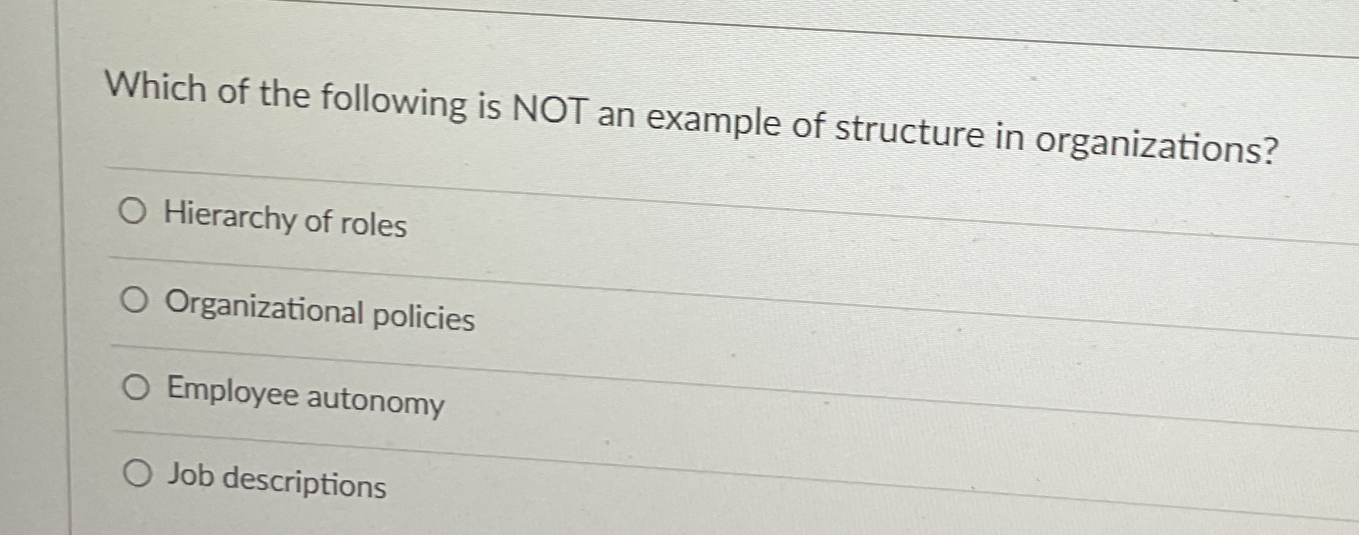 Solved Which of the following is NOT an example of structure | Chegg.com