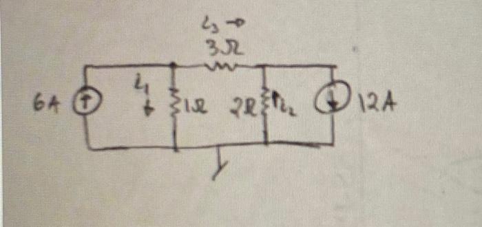 Solved use nodal analysis to determine I1 I2 and I3solve for | Chegg.com