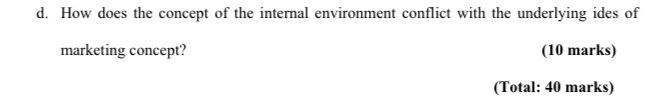 Solved d. How does the concept of the internal environment | Chegg.com