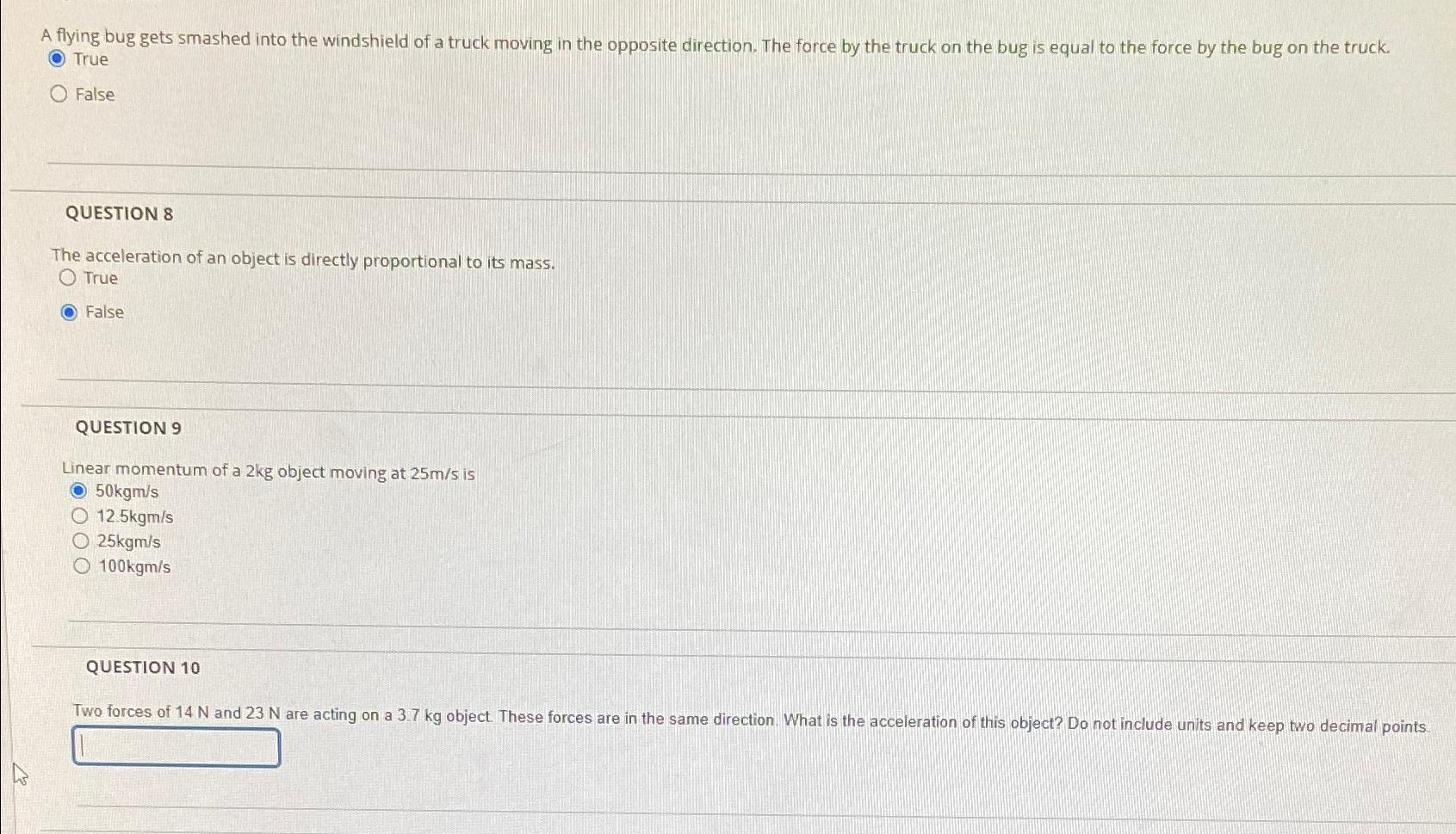 Solved A flying bug gets smashed into the windshield of a | Chegg.com