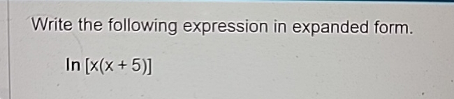 Solved Write the following expression in expanded | Chegg.com