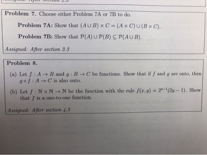 Solved Problem 7. Choose either Problem 7A or 7B to do. | Chegg.com