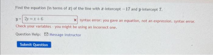 Solved Find the equation (in terms of x ) of the line | Chegg.com