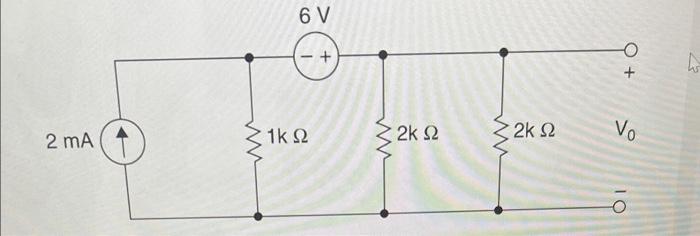 Solved find Vo using thevenin's theorem | Chegg.com