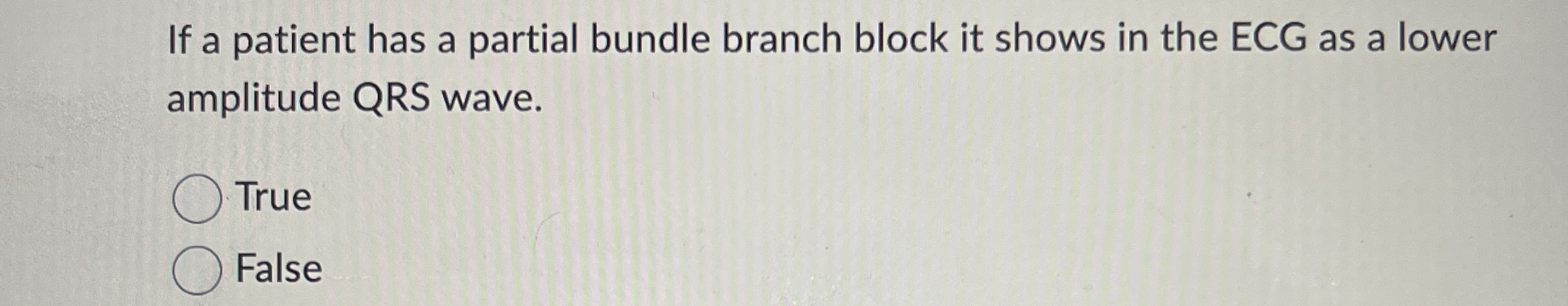If a patient has a partial bundle branch block it | Chegg.com