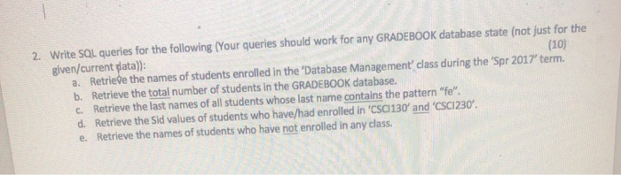 Solved can you show all DDL /DML statements , any | Chegg.com