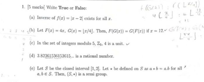 Solved please solve these two part:part one: True or false | Chegg.com