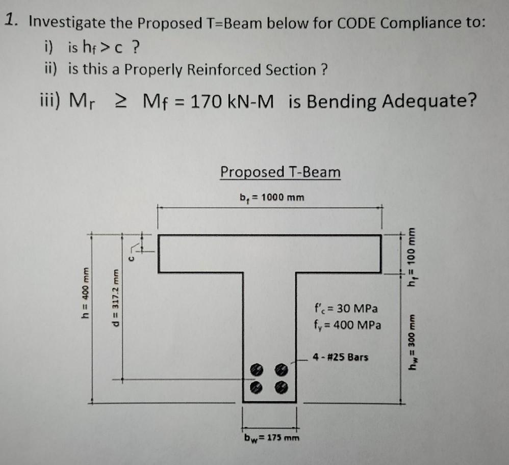 Solved #25M Bars: -Nomimal Diameter(mm) = 25.2 mm -Cross | Chegg.com