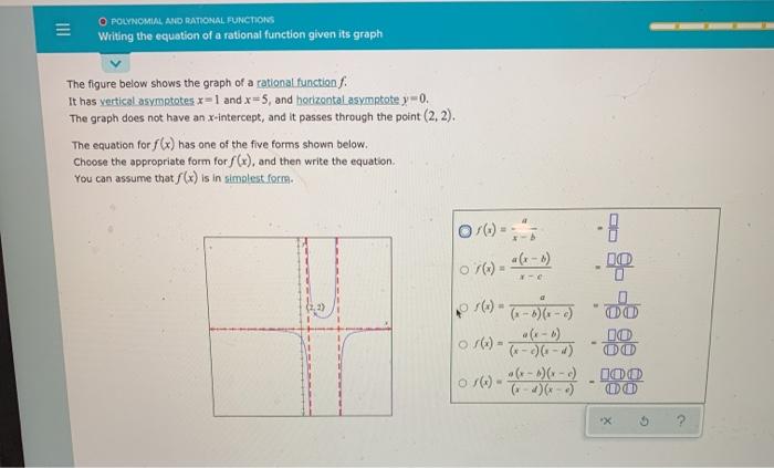 Solved O POLYNOMIAL AND RATIONAL FUNCTIONS Writing the | Chegg.com